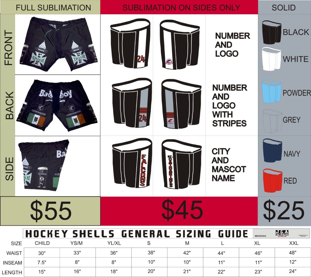 HOCKEY SHELLS | J & A Athletics